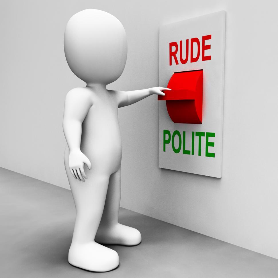 Free Stock Photo of Rude Polite Switch Means Good Bad Manners ...