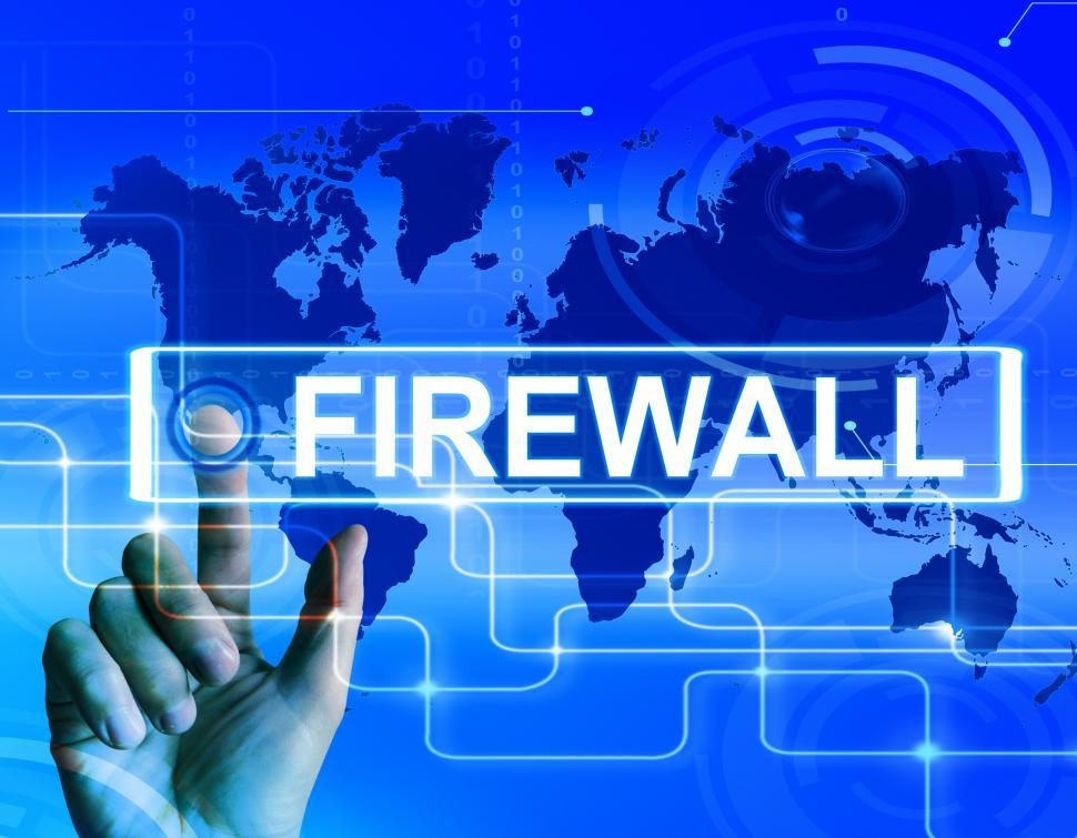 Free Stock Photo of Firewall Map Displays Internet Safety Security and ...