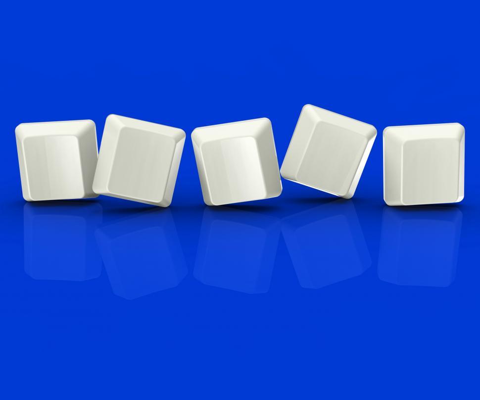 Free Stock Photo Of Five Blank Tiles Show Background For 5 Letter Word