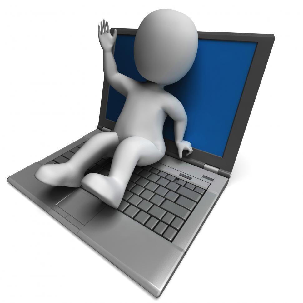 Free Stock Photo of Pc Computer Character Showing Surfing Internet ...