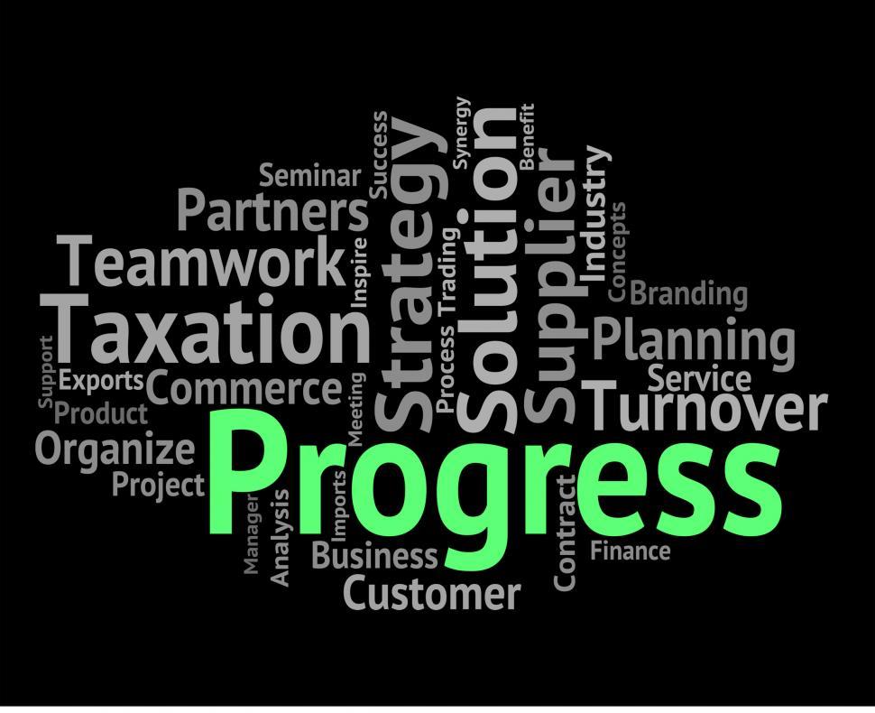 Free Stock Photo of Progress Word Means Words Advancement And Forward ...