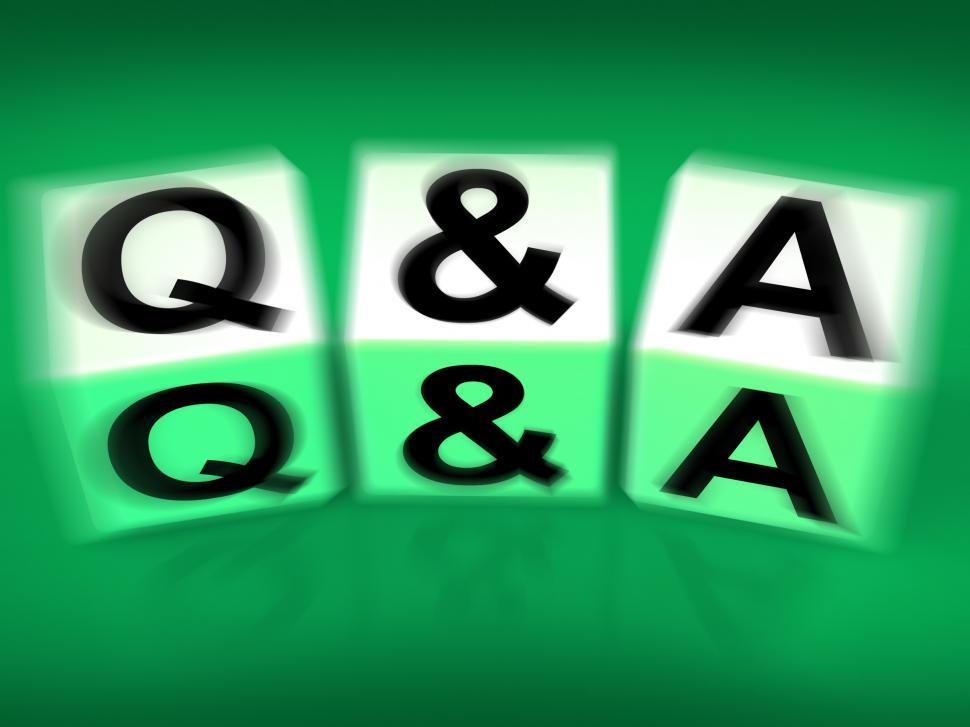 Free Stock Photo of Q&A Blocks Displays Questions and Answers ...