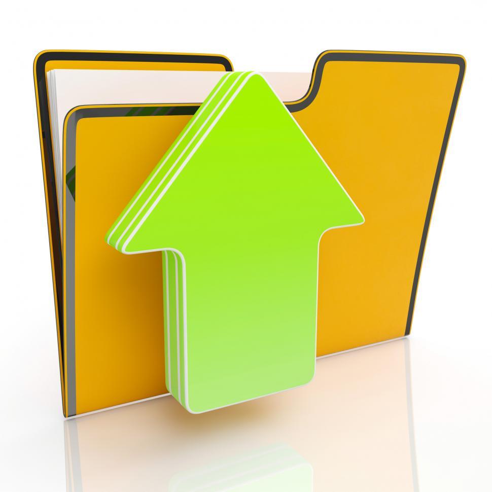 Free Stock Photo of Upload Arrow And File Shows Uploading | Download ...