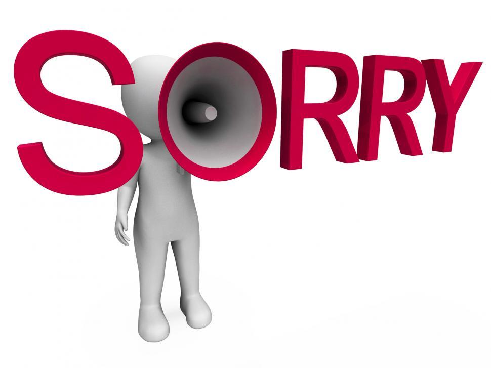 Free Stock Photo of Sorry Hailer Shows Apology Apologize And Regret ...
