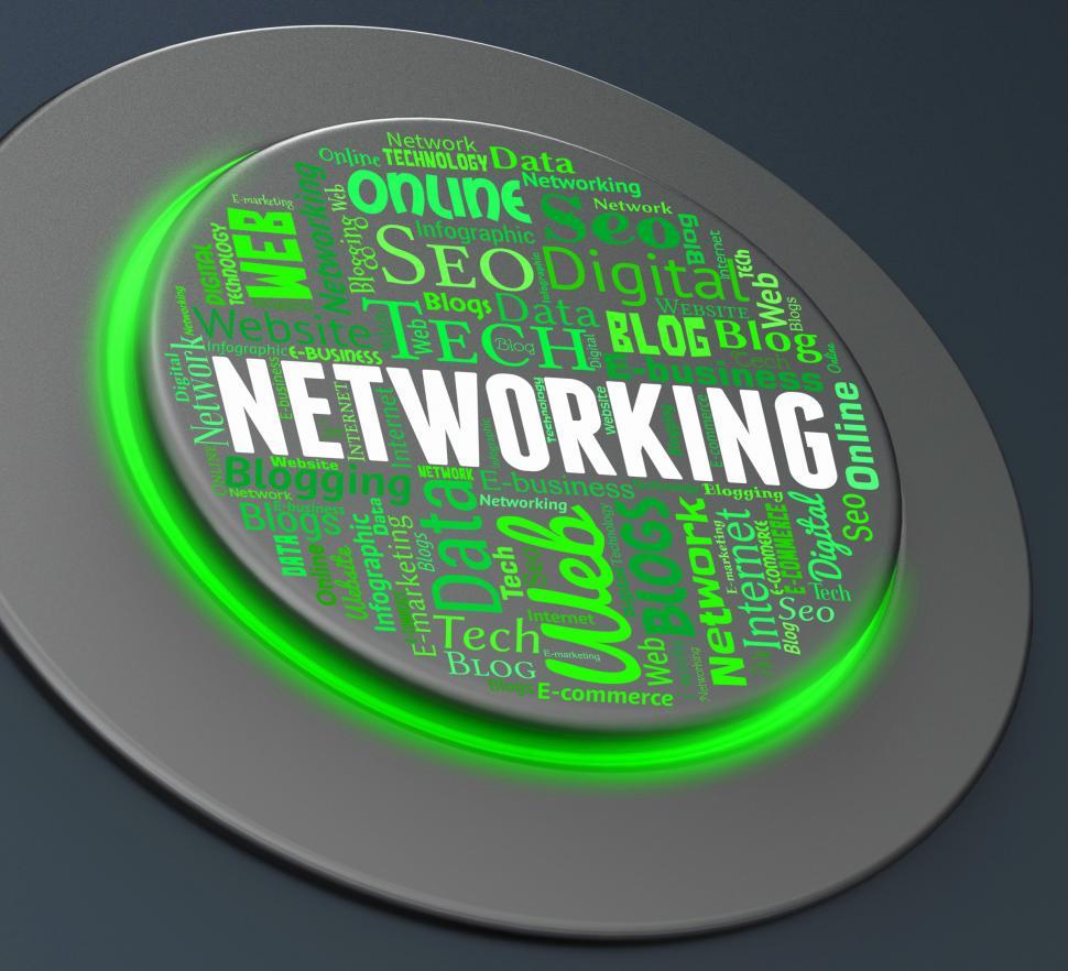 Free Stock Photo of Networking Button Means Global Communications And ...