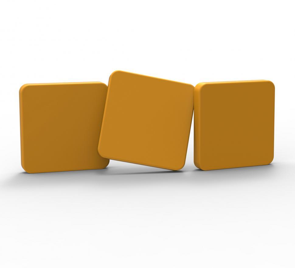Free Stock Photo Of Three Blank Tiles Show Copyspace For 3 Letter Word