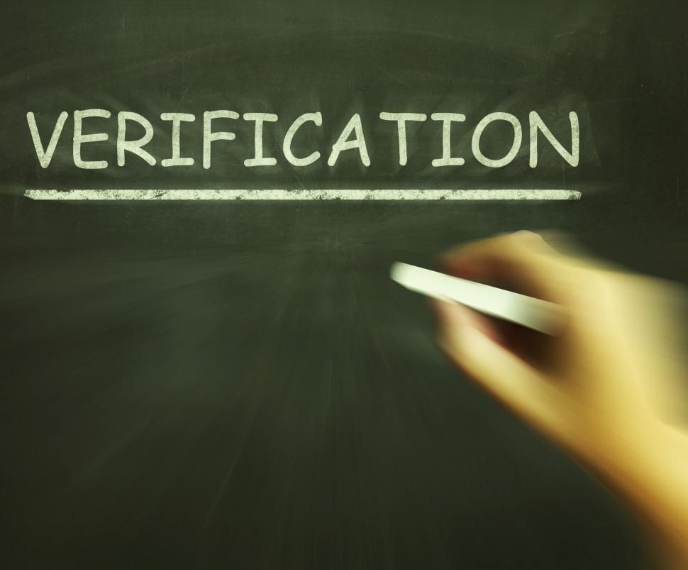 Free Stock Photo of Verification Chalk Shows Proof Confirmation And ...