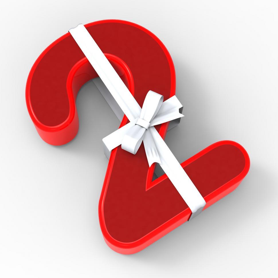 Free Stock Photo of Number Two With Ribbon Shows Birthday Present Or ...