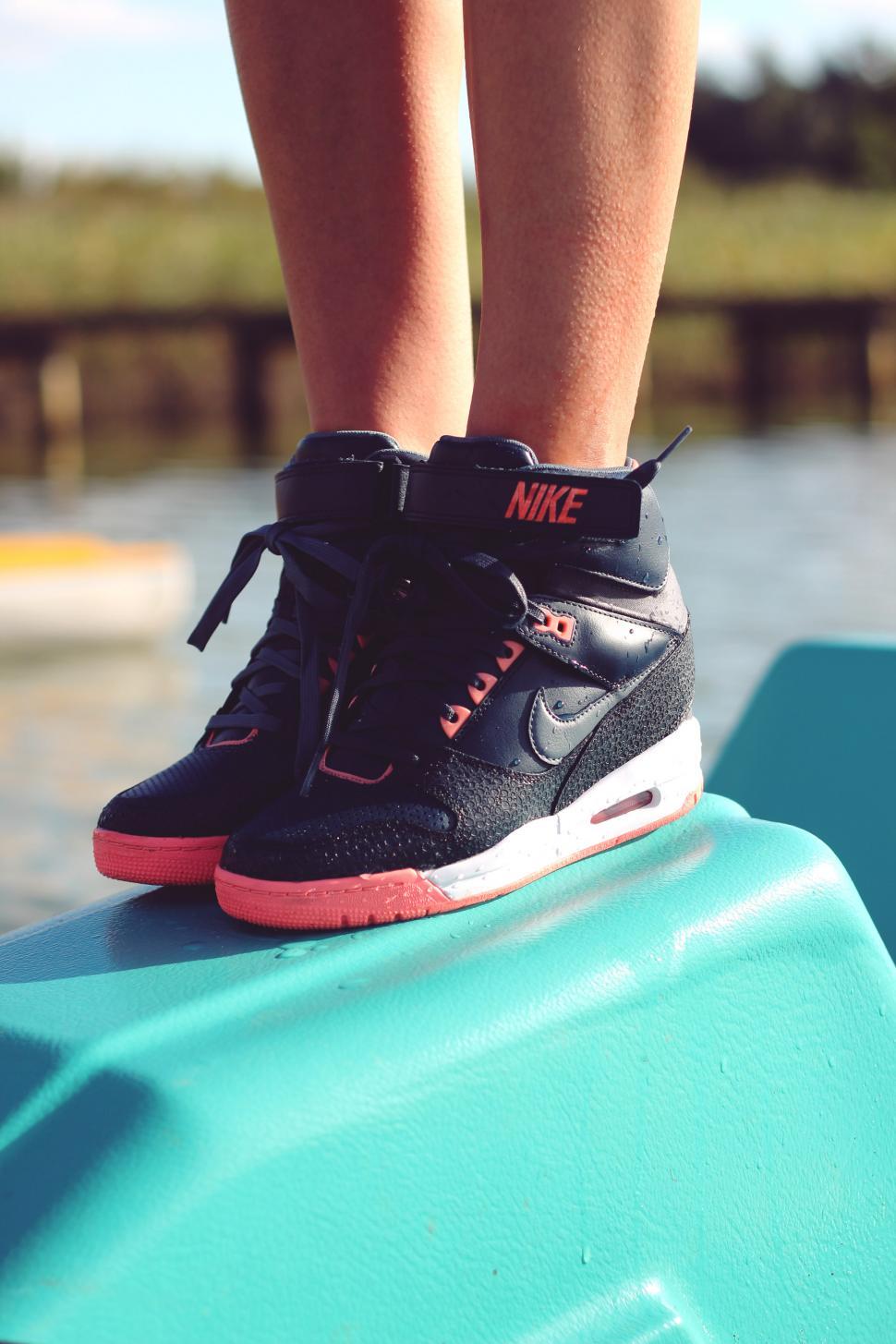 Free Stock Photo of Person Standing on Top of Blue Object | Download ...