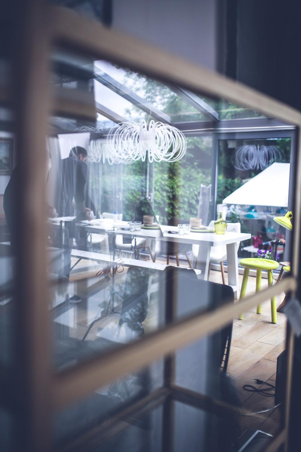 Free Stock Photo of A View of a Dining Room Through a Window | Download ...