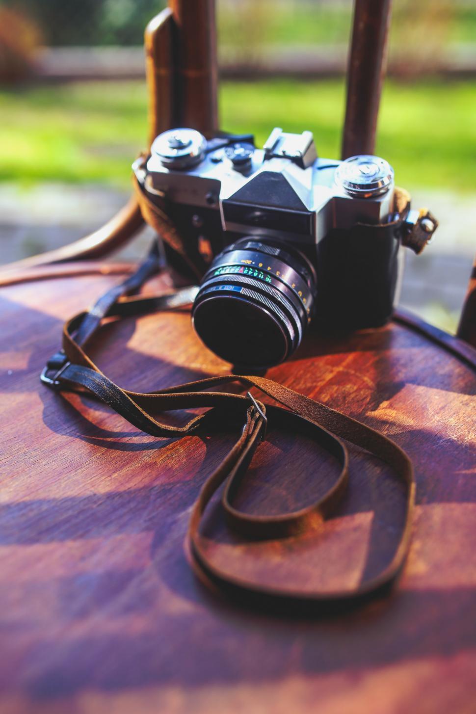 Free Stock Photo of Camera on Wooden Table | Download Free Images and ...