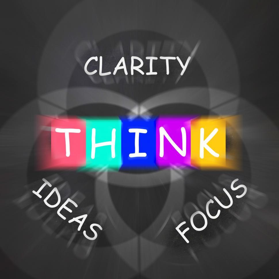 Free Stock Photo of Words Displays Clarity of Ideas Thinking and Focus ...