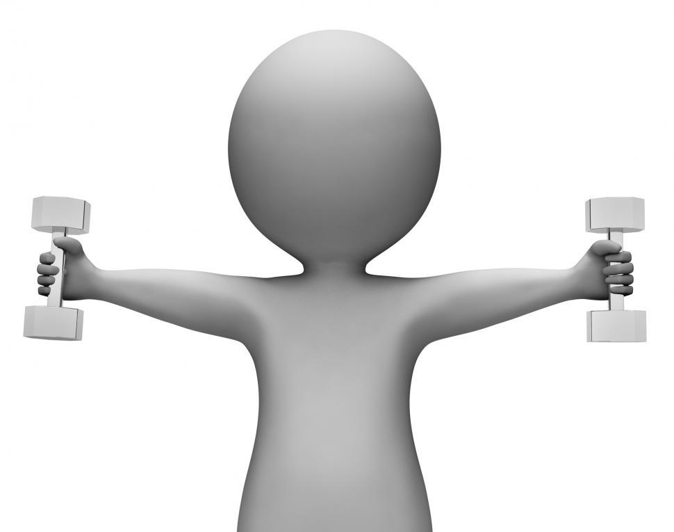 Free Stock Photo of Exercise Character Represents Getting Fit And ...