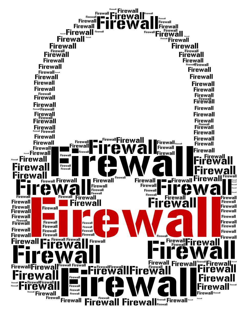 Free Stock Photo of Firewall Lock Indicates Protect Wordcloud And ...