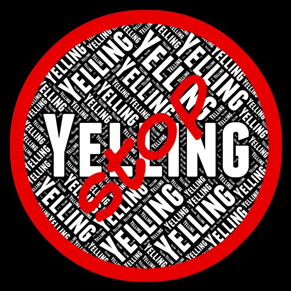 Free Stock Photo of Stop Yelling Indicates Forbidden Warning And ...