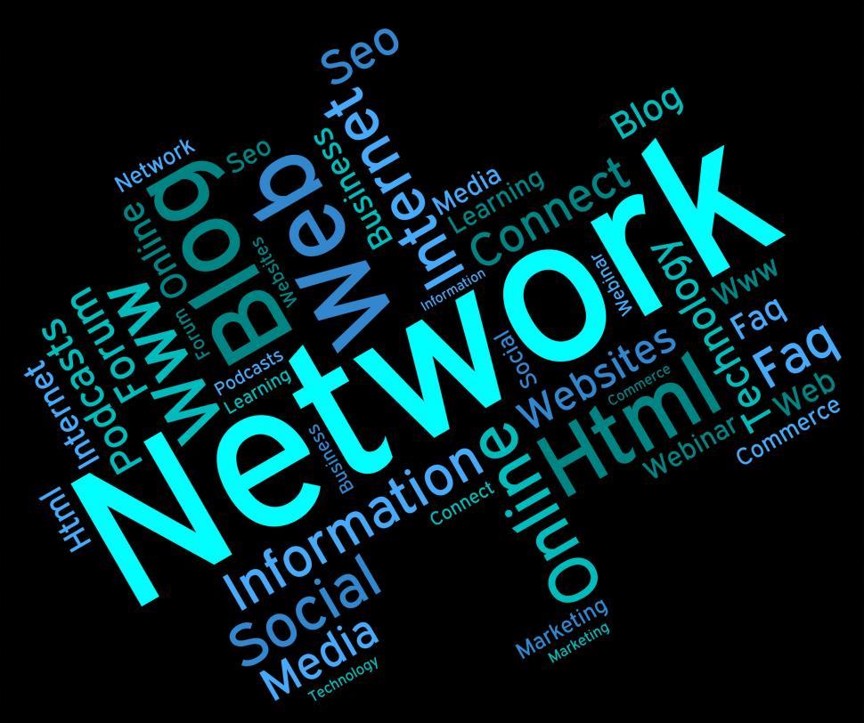 Free Stock Photo of Network Word Shows Global Communications And ...