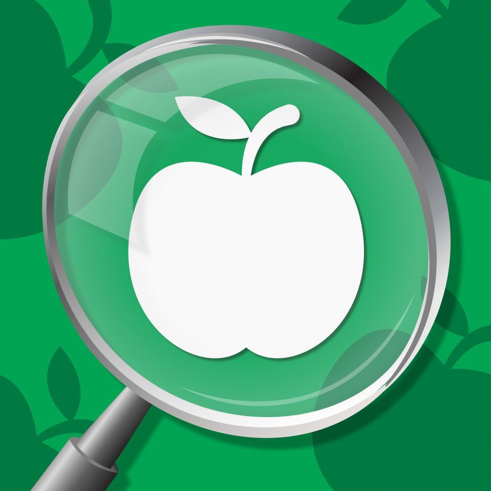 Free Stock Photo of Apple Magnifier Means Diet Organic And Searches ...