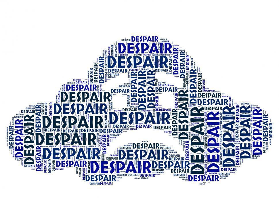 Free Stock Photo of Despair Word Shows Distress Text And Desperation ...