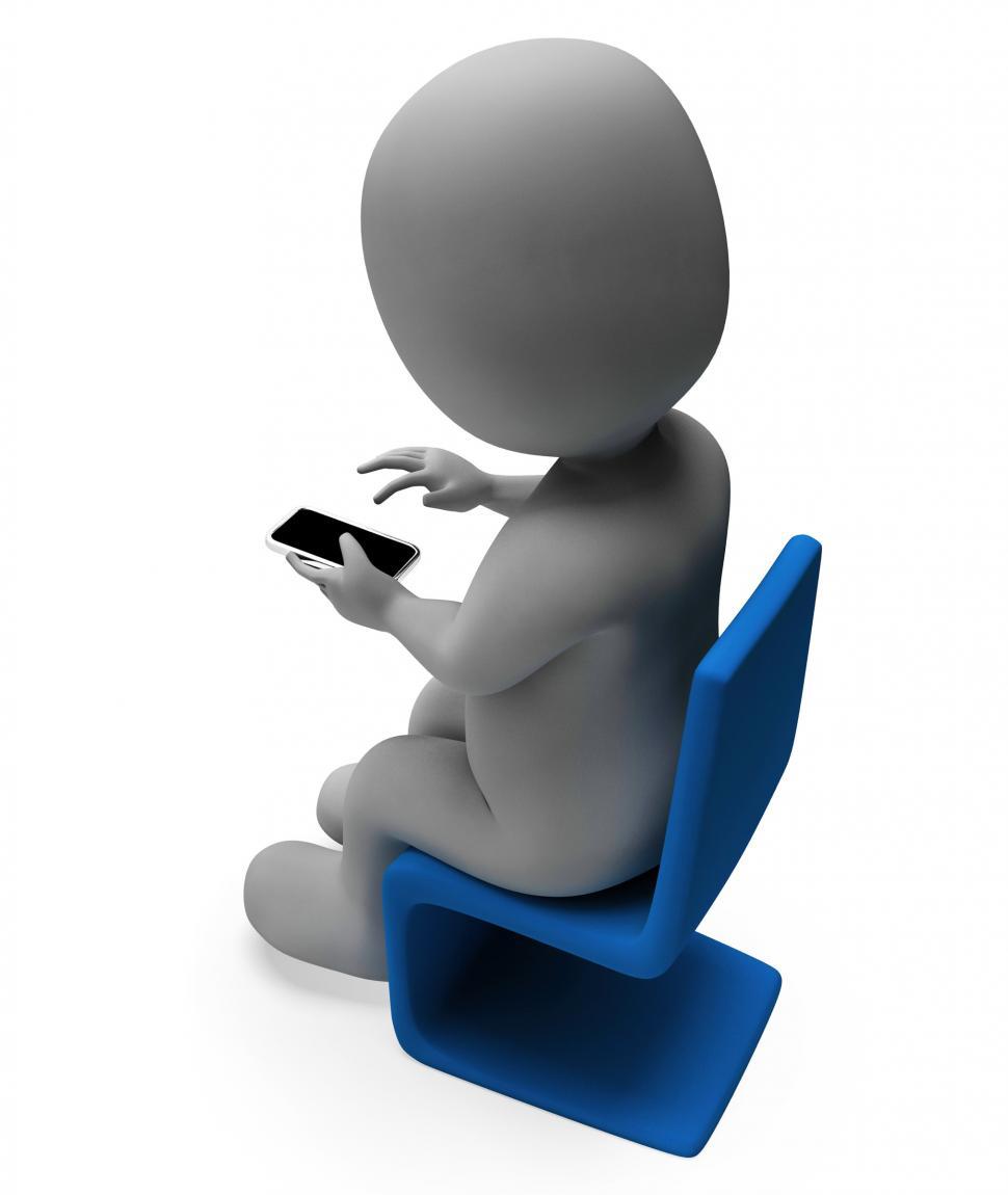 Free Stock Photo of Character Calling Shows Cellphone Render And ...