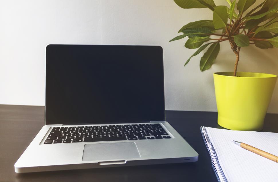 Free Stock Photo of Laptop and notebook on desk | Download Free Images ...