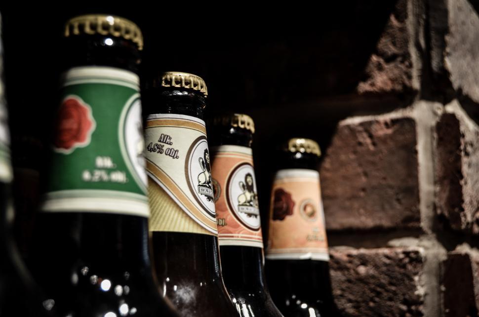 Free Stock Photo of Row of Beer Bottles Sitting Together | Download ...