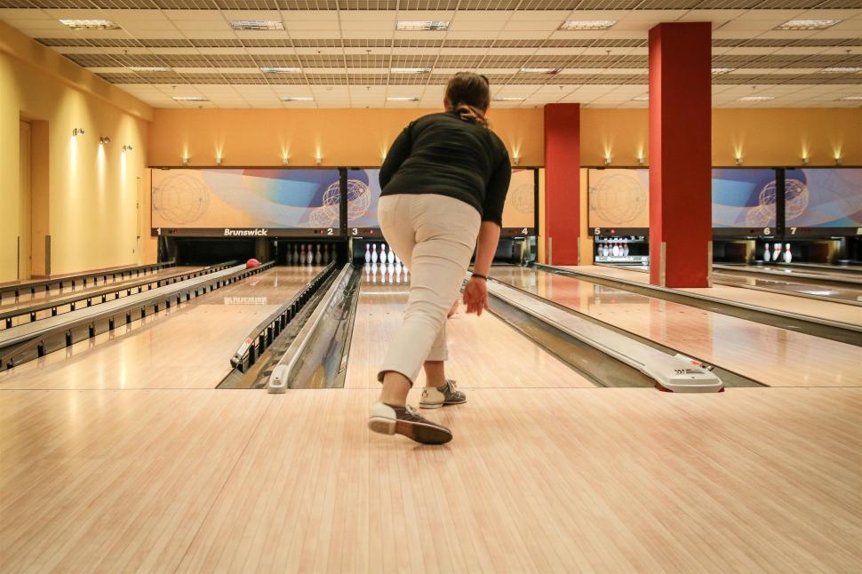 Free Stock Photo of Man Bowling Down Bowling Alley | Download Free ...