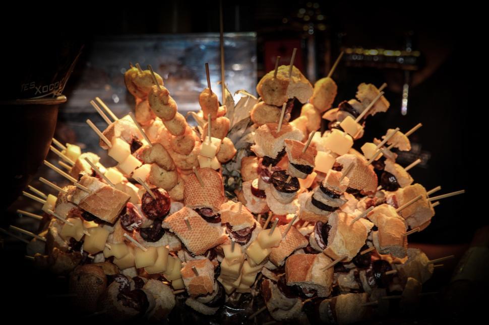 Free Stock Photo of Pile of Skewered Food on Table | Download Free ...