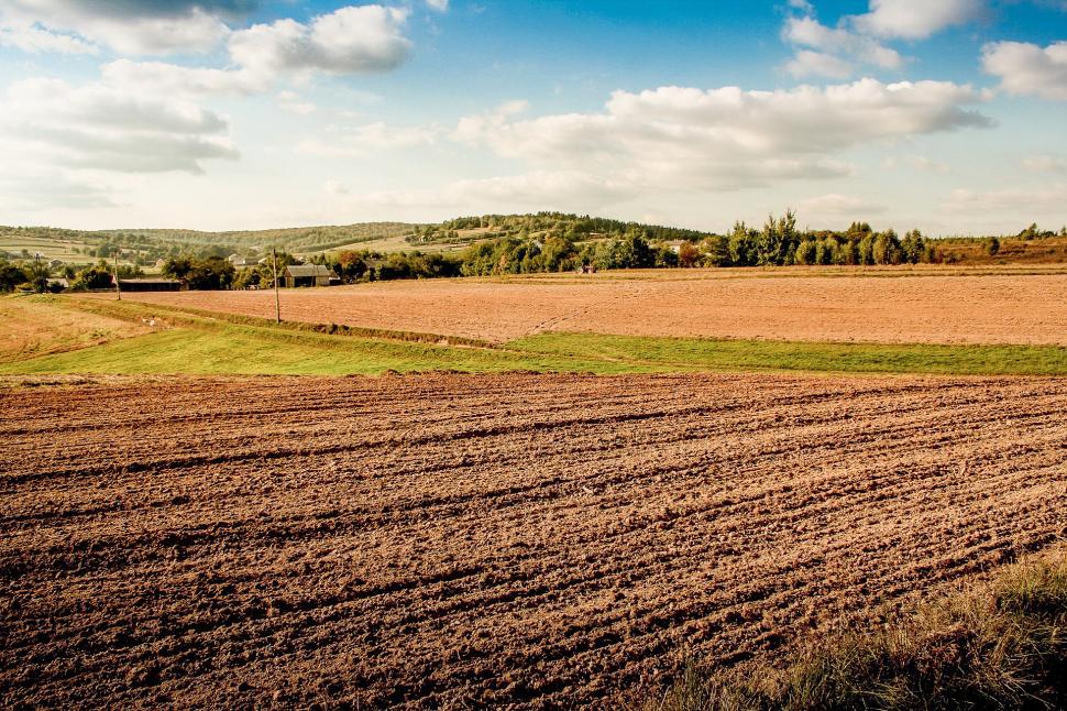 Free Stock Photo of Plowed Field With Trees in the Distance | Download ...