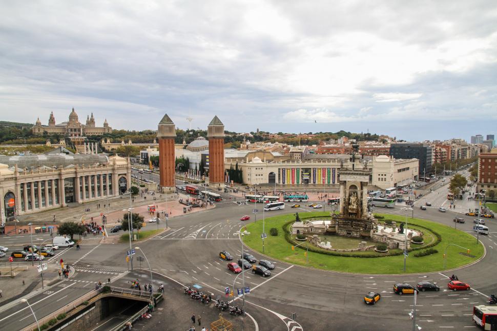 Free Stock Photo of Aerial View of City With Clock Tower | Download ...
