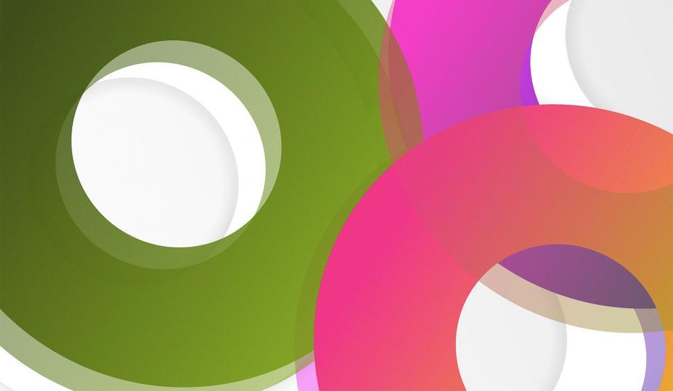 Free Stock Photo of Group of Different Colored Circles on White ...