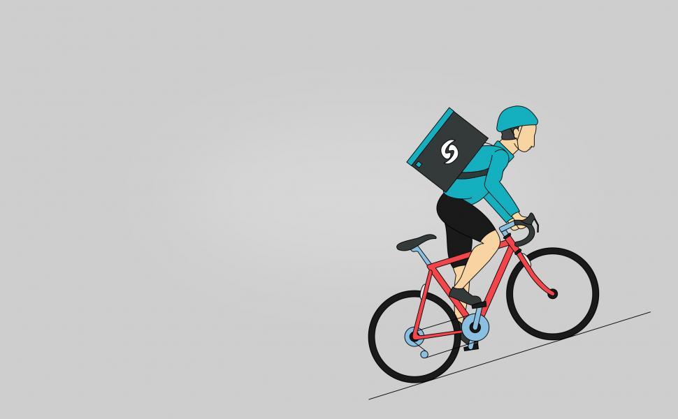 Free Stock Photo of Cyclist on Bike Climbing - Going Uphill - Challenge ...