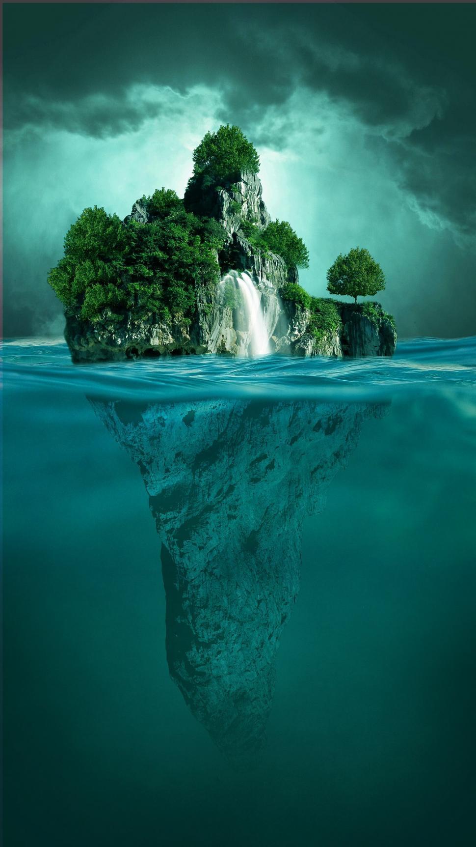 Free Stock Photo of Island in the Middle of the Ocean | Download Free ...