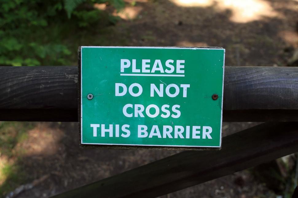 Free Stock Photo of Warning: Please Do Not Cross This Barrier ...
