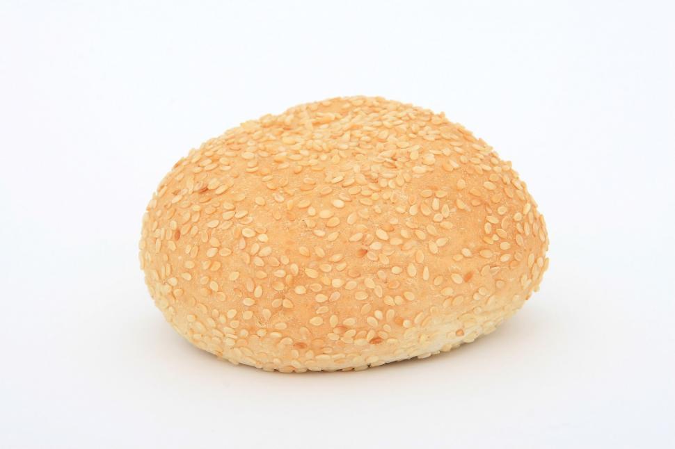 Free Stock Photo of Sesame Seed Bun on White Background | Download Free ...