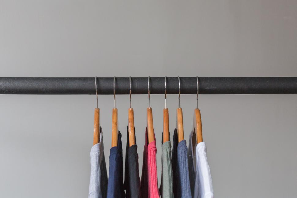 Free Stock Photo of T Shirts Hanging On Rack | Download Free Images and ...