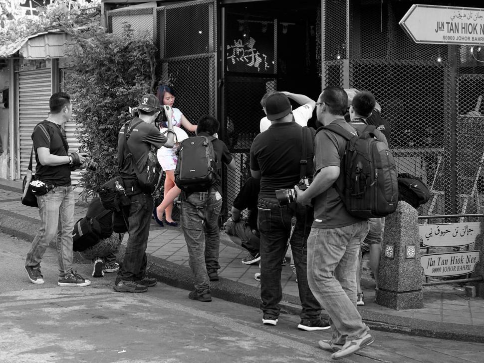 Free Stock Photo of Group of People Standing Outside of a Building ...