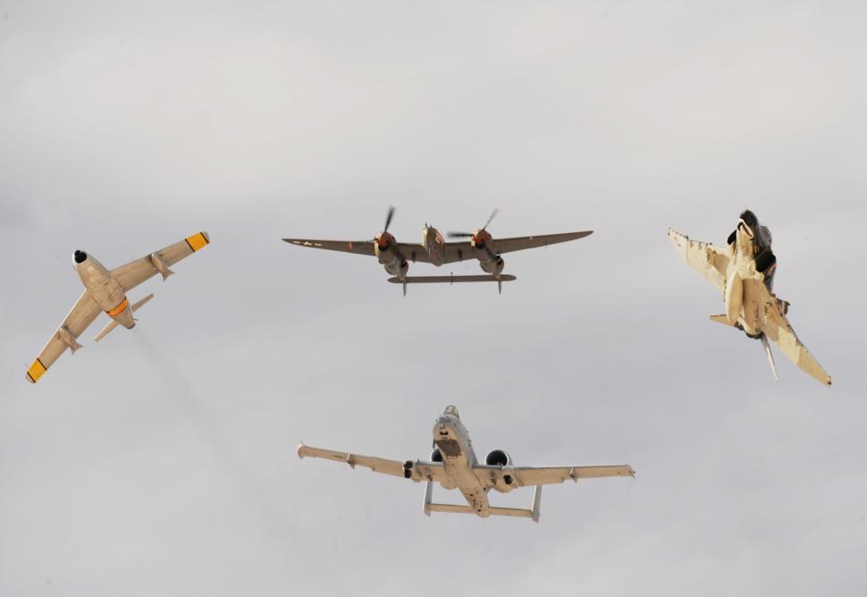 Free Stock Photo of Group of Airplanes Flying in the Sky | Download ...