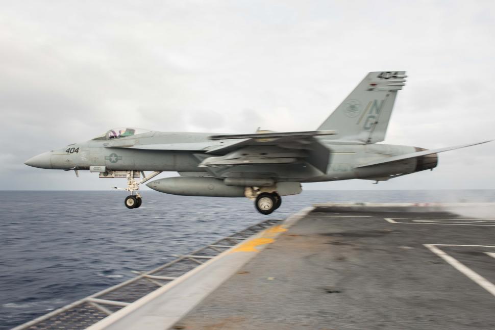 Free Stock Photo of Fighter Jet Taking Off From Aircraft Carrier ...