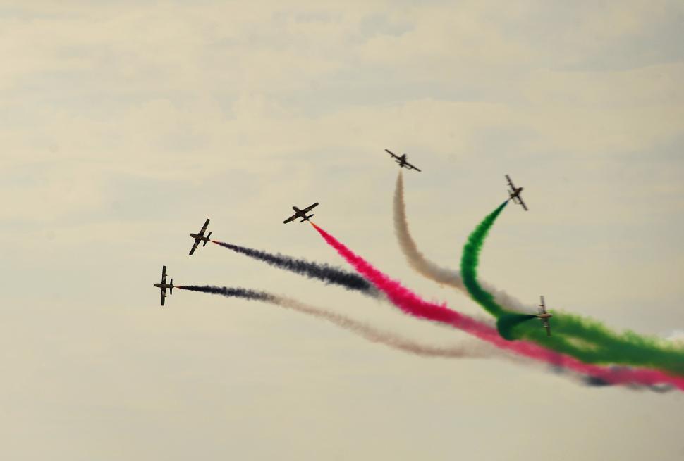 Free Stock Photo of Group of Airplanes Flying in Formation | Download ...