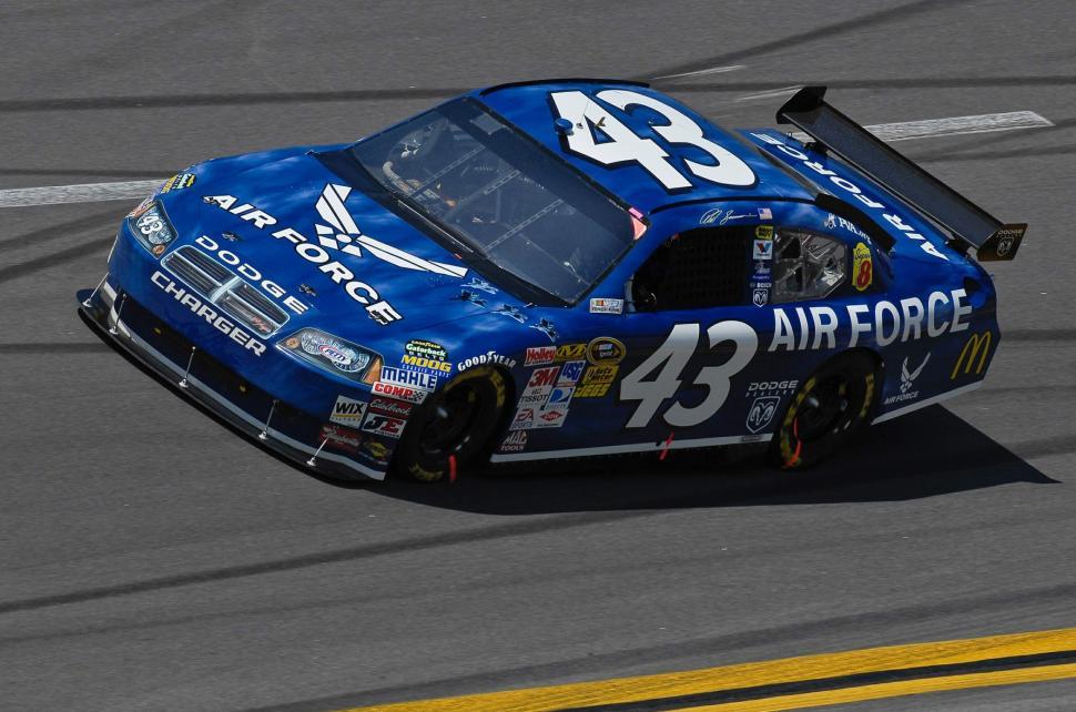 Free Stock Photo of Blue Car Speeding Along Race Track | Download Free ...