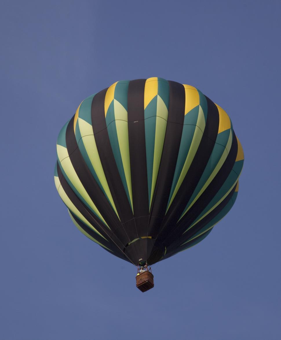 Free Stock Photo of Hot Air Balloon Flying Through Blue Sky | Download ...