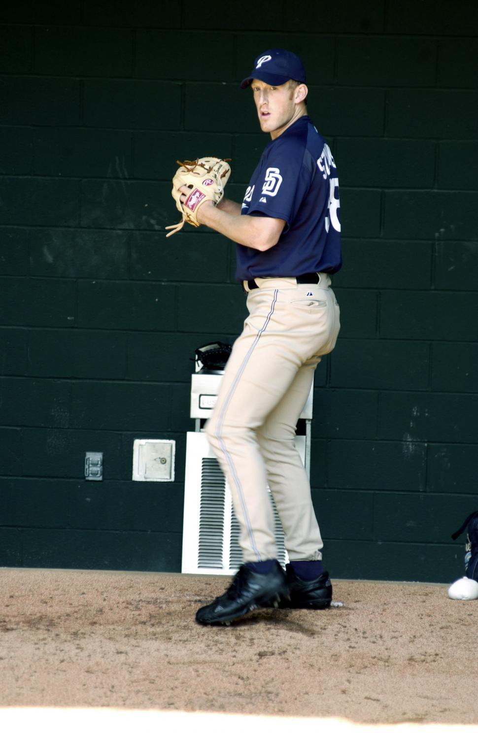 Free Stock Photo of Man in Baseball Uniform Holding Catchers Mitt ...