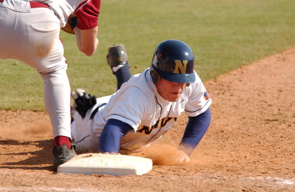 Free Stock Photo of Baseball Player Sliding Into Base During a Game ...