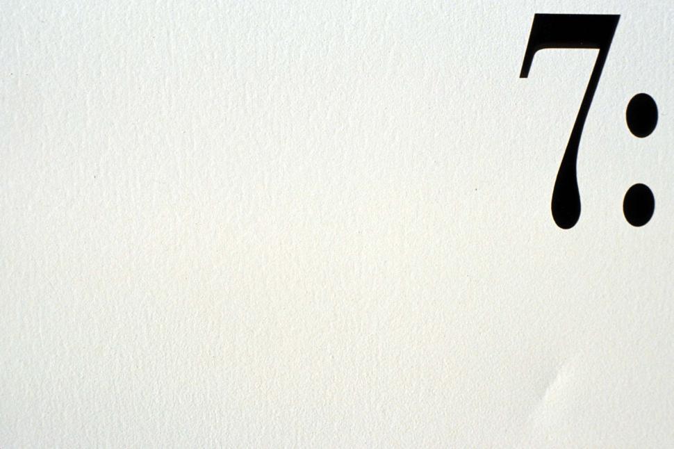 Free Stock Photo of numbers seven 7 colon white black contrast stark ...