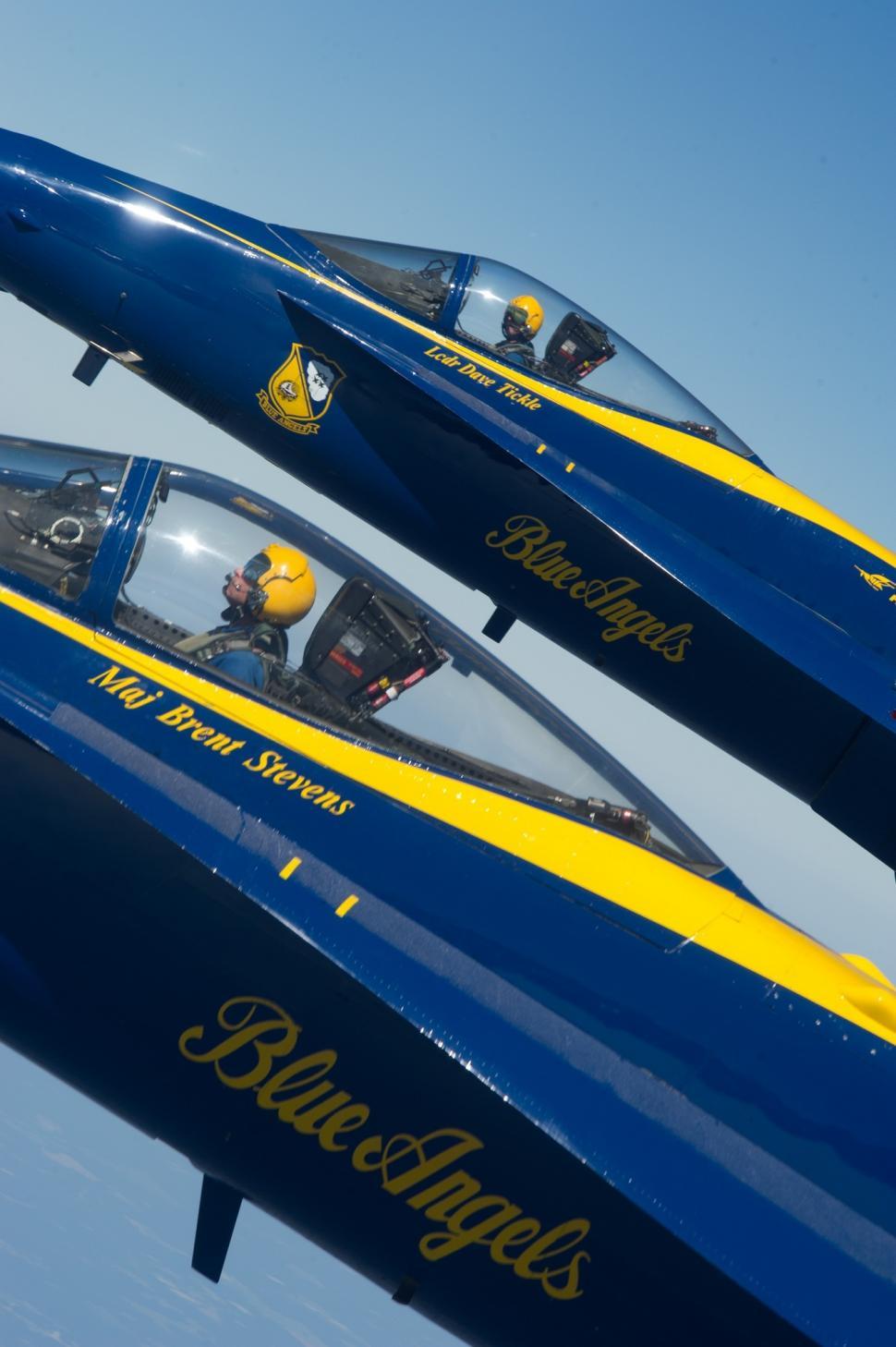 Free Stock Photo of Two Blue Angels Jets Flying in the Sky | Download ...