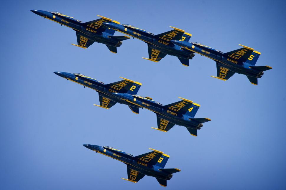 Free Stock Photo of Fighter Jets Flying Through a Blue Sky | Download ...