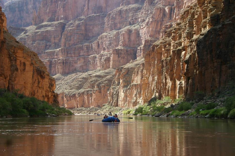 Free Stock Photo of Person Boating on River in Canyon | Download Free ...