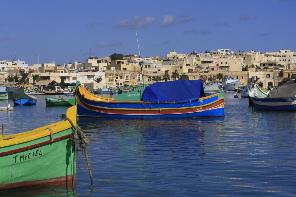 Free Stock Photo of Group of Boats Floating on Top of a Body of Water ...