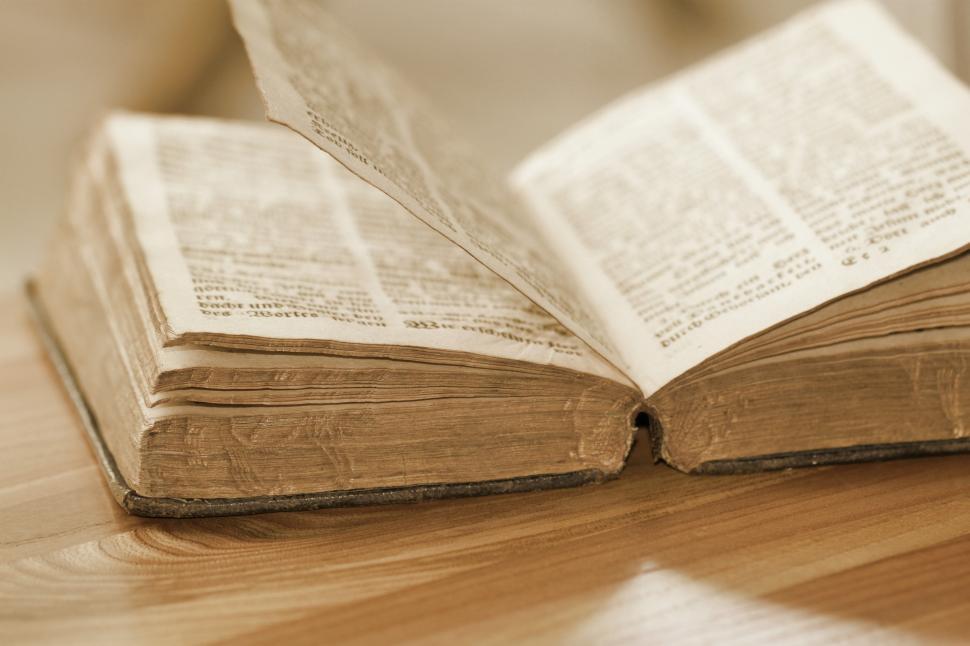 Free Stock Photo of Open Book on Wooden Table | Download Free Images ...