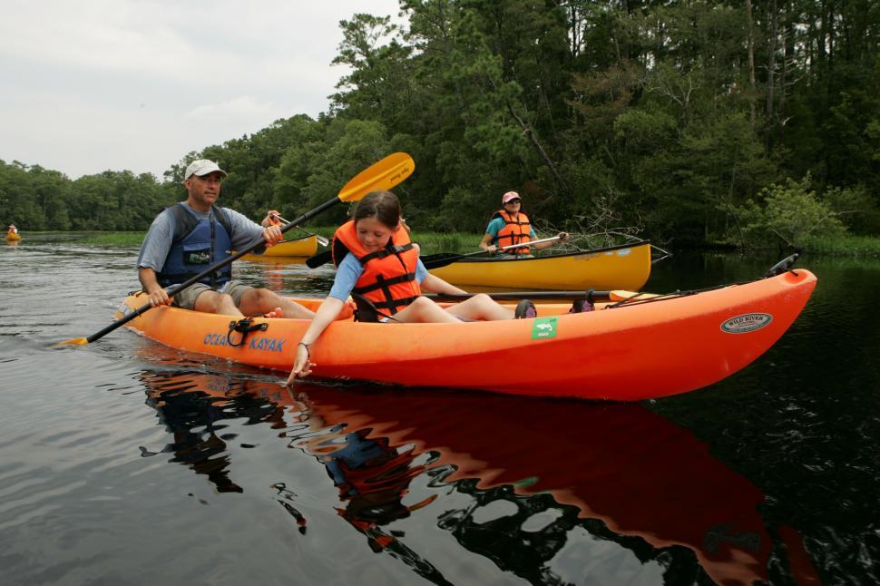 Free Stock Photo of Group of People Kayaking Down a River | Download ...